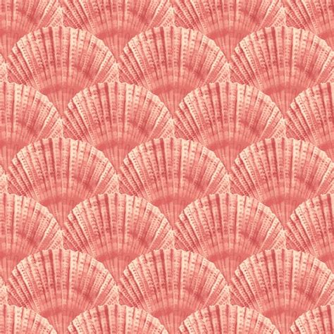 Premium Vector Scallop Shell Seamless Color Pattern Vector Illustration
