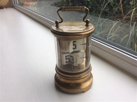 Antique Brass Plato Flip Ticket Carriage Clock Antique Price Guide Details Page
