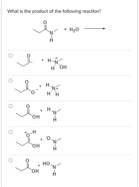 Solved What Is The Product Of The Following Reaction Chegg