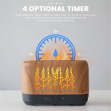 Essential Oil Diffuser With Flame Light Upgraded Super Quiet Diffusers
