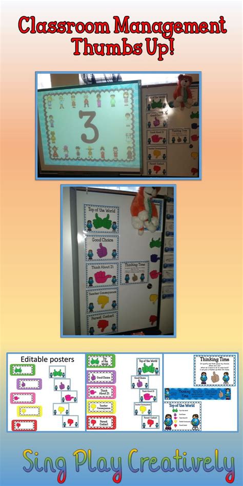 Elementary Behavior Chart And Classroom Management Plan And Editable Posters Teaching Posters