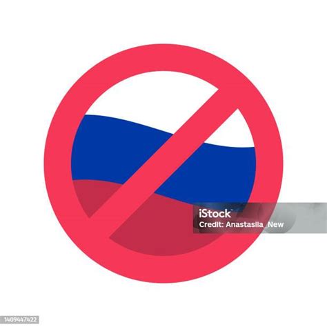 러시아어 금지 아이콘입니다 빨간색 금지 기호 제재 및 금융 금수 조치 0명에 대한 스톡 벡터 아트 및 기타 이미지 0명 경고 기호 경제 Istock