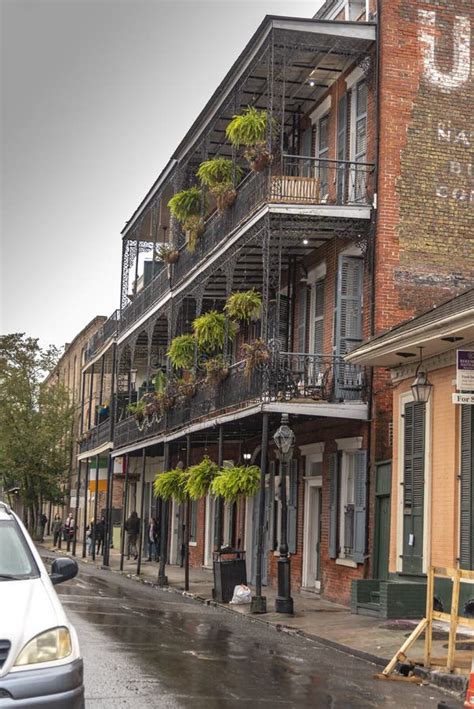 Typical Street Scene In New Orleans French Quarter Editorial Stock