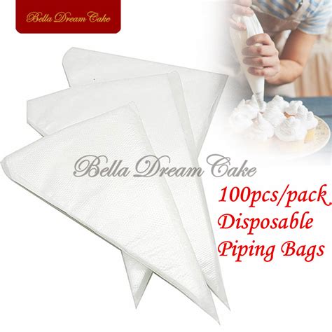100pcs Disposable Piping Bags Icing Nozzle Pastry Bag Diy Cream