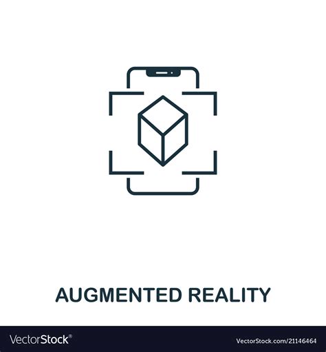 Augmented Reality Icon Mobile App Printing Web Vector Image