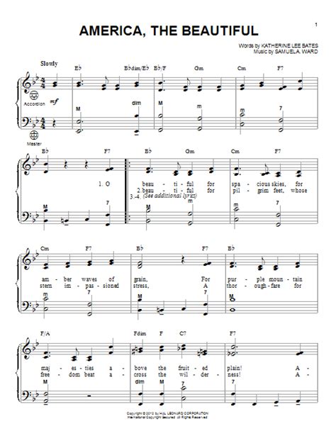 America The Beautiful Guitar Chords