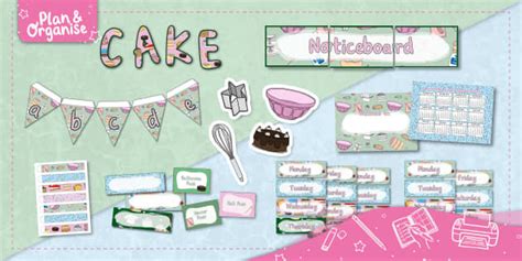 Cake And Baking Classroom Organisation Display Classroom Display Pack