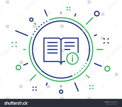 technical information line icon instruction sign stock vector royalty