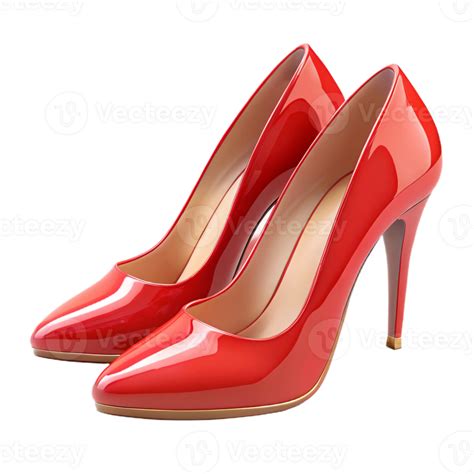 Impressive Rustic A Pair Of Red High Heels Stiletto Genuine 59139571 Png