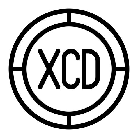 Xcd Karibia Coin Icon Outline Xcd Coin Vector Icon For Web Design
