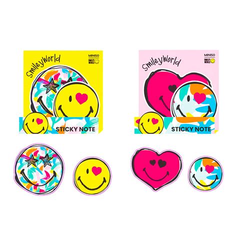 Miniso Smiley World Collection Sticky Notes 50 Sheets 2 Assorted Mo Miniso Philippines Official
