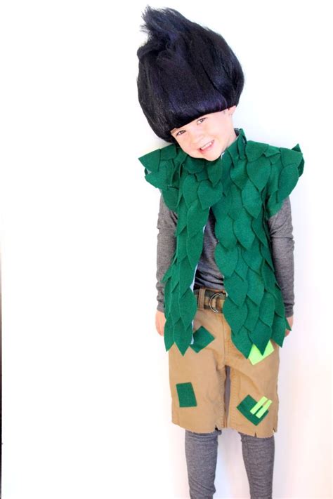 Dreamworks Trolls Costume Diy No Sew Costume Leaf Vest Halloween