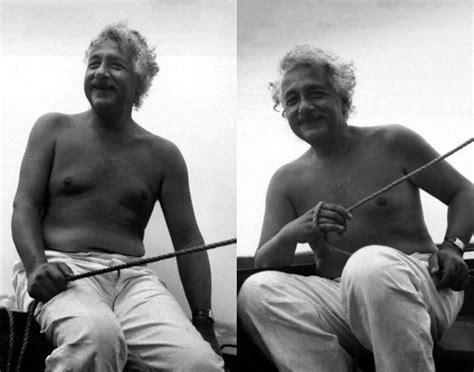 Photo Albert Einstein Shirtless And Chillin On A Boat Celebrity