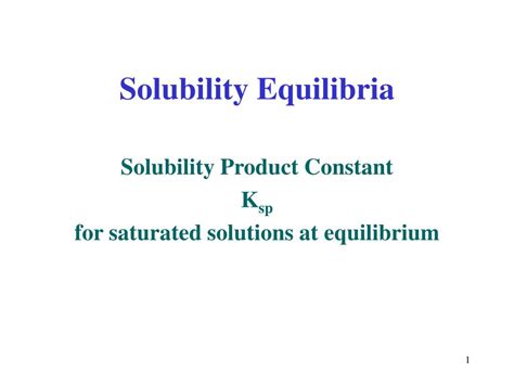 Ppt Solubility Equilibria Powerpoint Presentation Free Download Id