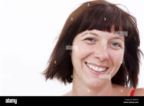 Portrait Attractive Woman Brown Cut Out Stock Images And Pictures Alamy