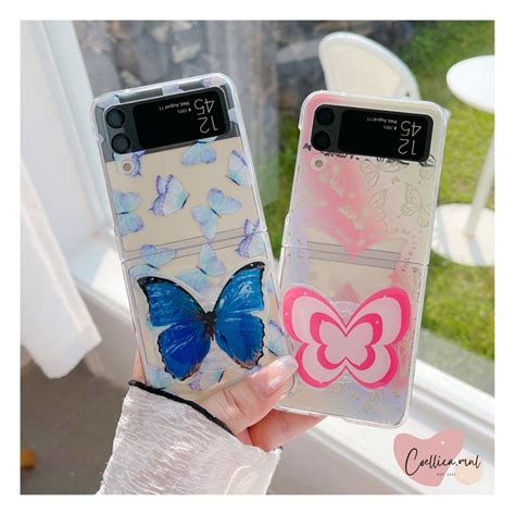 Samsung Coellicas Aesthetic Butterfly Case Withwo Popsocket