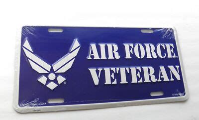 Usaf Us Air Force Veteran Metal Auto License Plate 6 X 12 Inches Made