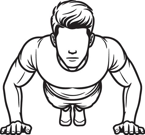 Man Do Pushups 47467979 Vector Art At Vecteezy