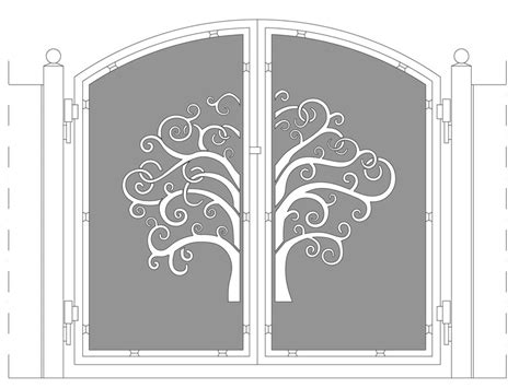 Gate With Tree Of Life Archweb Gate With Tree Of Life Archweb