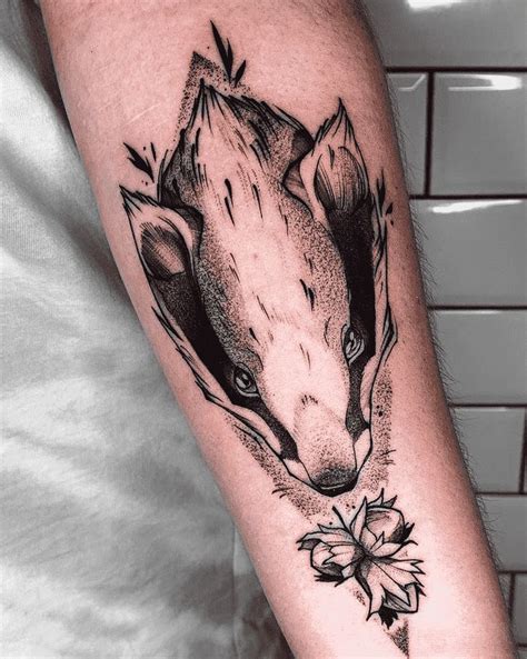 Badger Tattoo Design Ideas Images Hufflepuff Tattoo Badger Tattoo