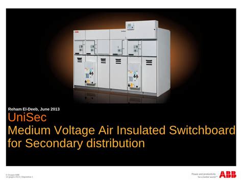 PDF Medium Voltage Air Insulated Switchboard For Secondary IEC