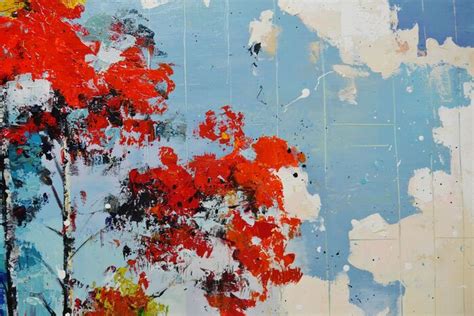 Forestry Oak Floating Frame Ready To Hang Australian Landscape Abstract