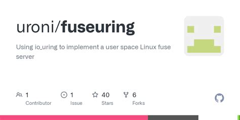 GitHub Uroni Fuseuring Using Io Uring To Implement A User Space Linux Fuse Server
