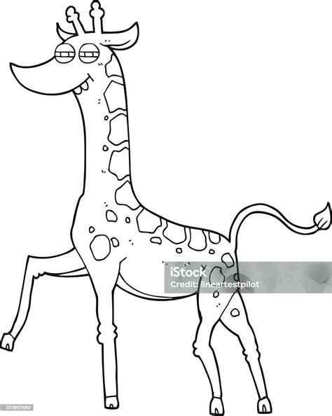 Cartoon Giraffe Black And White