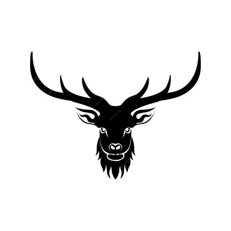 Premium Vector Vector Silhouette Of Deer Head Angry Deer Beautiful