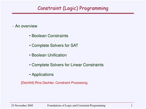Ppt Constraint Logic Programming Powerpoint Presentation Free Download Id3742233