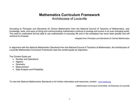Mathematics Curriculum Education Frameworkpdf Educational Assessment