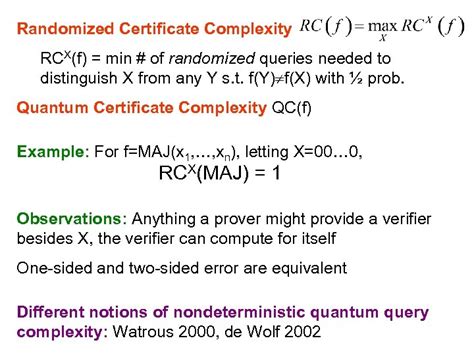 Quantum Certificate Complexity Scott Aaronson Uc Berkeley