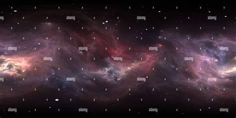 360° View Of Space Background With Nebula And Stars Panorama