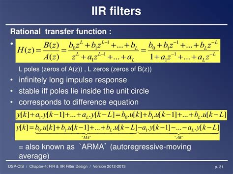 PPT DSP CIS Chapter FIR IIR Filter Design PowerPoint Presentation ID