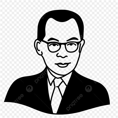 Drs Mohammad Hatta Line Art Indonesian Hero Hero Drawing Hero Sketch