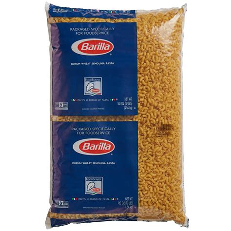 Barilla Elbow Pasta 20 Lb Webstaurantstore