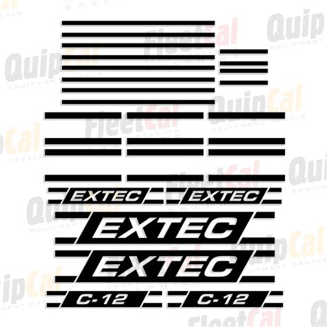 Extec C 12 Screener Crusher Late Model Marking Decal Set Truck And Equipment Decals