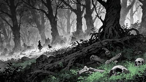 Bone Pile Wallpaper 4k Dark Landscape Haunted Woods