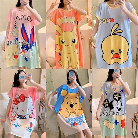 Jual Daster Jumbo Karakter Kartun Baju Tidur Wanita Import Shopee Indonesia