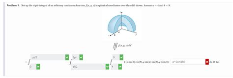 Solved Problem Set Up The Triple Integral Of An Chegg Com