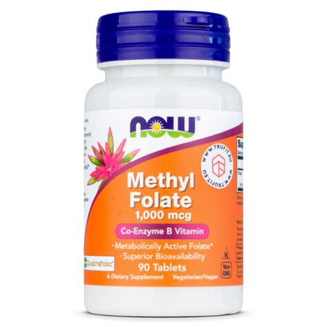 Now Foods Methyl Folate 1000 Mcg Daily Wellness Support Trufiteu