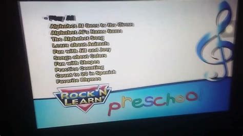 Opening To Rock N Learn Preschool 2009 Dvd Youtube