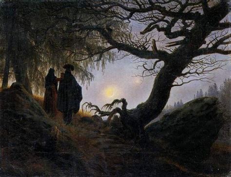 Романтизм Каспар Давид Фридрих «Мужчина и женщина созерцающие луну Caspar David Friedrich