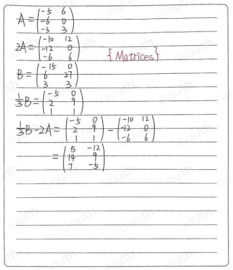 solved given the matrices a and b shown below find 1 3 b 2a a