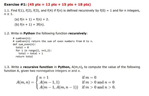 Solved Exercise 1 45 Pts 12 Pts 15 Pts 18 Pts 11