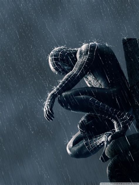 Spider Man In The Rain Hd Desktop Wallpaper High Definition