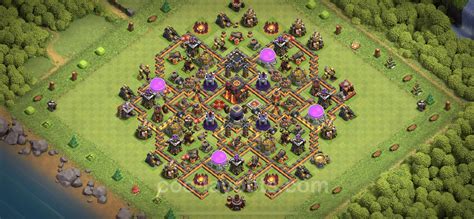 Best Anti 2 Stars Base Th10 With Link Anti Air Dragon Town Hall Level 10 Base Copy 239