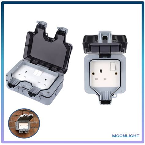 Heavy Duty Weatherproof Cover For Switch Socket Plug Single Double Ip66 Waterproof Casing