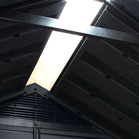 Keter Newton Plus Vertical 15x7 5 Ft Apex Grey Plastic 2 Door Shed With Floor And 2 Windows Base