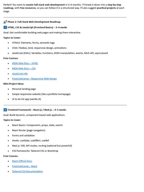Full Stack Web Development Guide Pdf Web Development Java Script